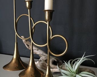 Brass candlesticks | Etsy