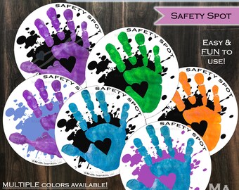 Safety Spot Kids Hand Car Magnet/ Toddler Child Handprint Car