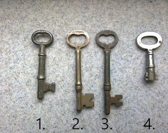 Personalized Vintage Engraved Key Necklace