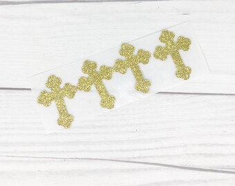 Gold glitter cross | Etsy