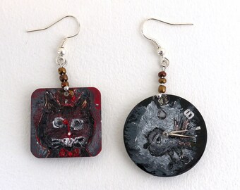 Clock earrings | Etsy