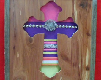 Baseball Cross Shadow box