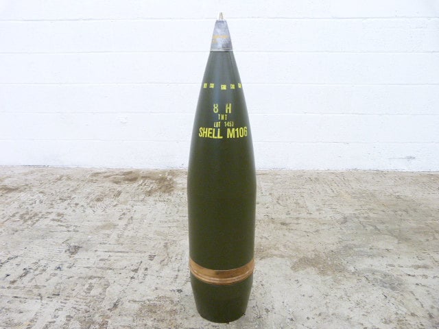 inert US WWII 203mm 8 M106 High-Explosive shell M1 M115