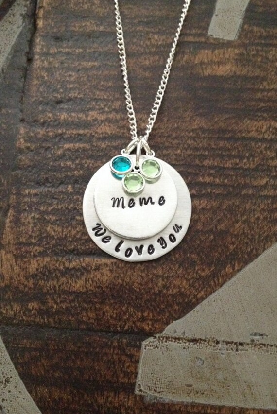 Meme Necklace Grandchild Necklace Personalized Necklace