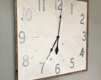 Square wall clock | Etsy