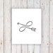 Infinity arrow temporary tattoo / arrow temporary tattoo