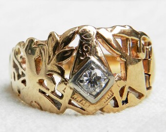 Antique masonic ring | Etsy