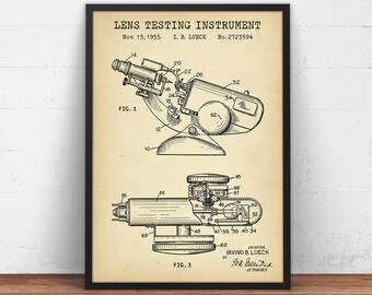 Optometrist Trial Frame Patent Print Optical Shop Poster
