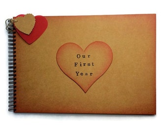 First year together / first anniversary scrapbook / our first