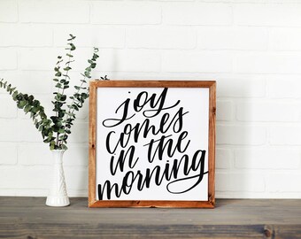 Joy comes | Etsy