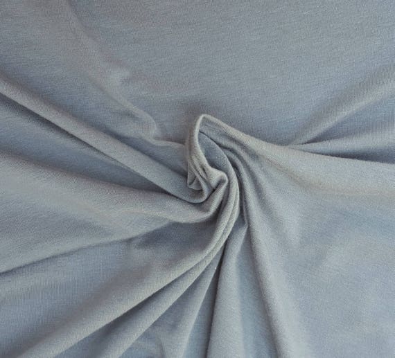 Gray Modal Cotton Spandex Fabric Jersey Knit by the Yard 5/17