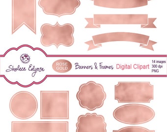 Rose gold borders | Etsy