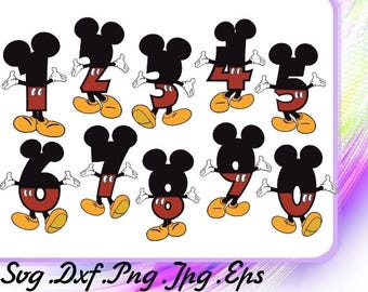 Mickey number | Etsy