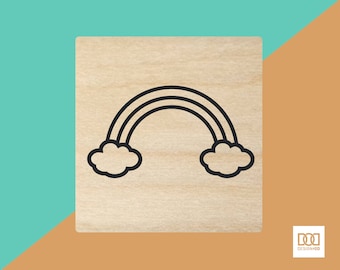 Rainbow stamp | Etsy