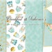 Mint and Gold Digital Papers Digital scrapbook Papers