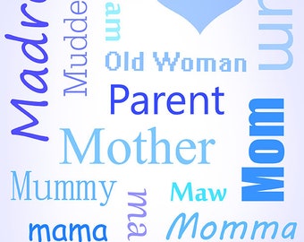 Blue typography | Etsy