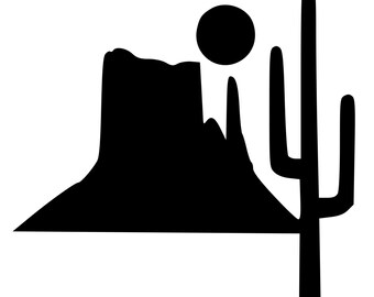 Desert decal | Etsy
