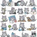 Premium Vector Clipart Kawaii Wolf Cute Wolf Planning