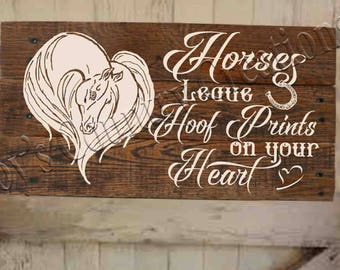 Horse hoof print | Etsy