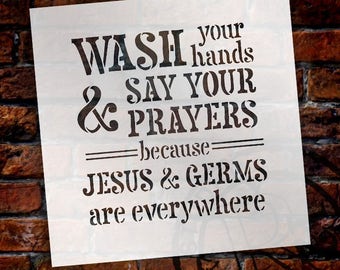 Prayer stencil | Etsy