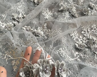 3d lace fabric | Etsy