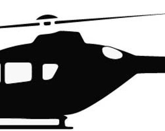 Helicopter decal | Etsy