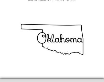 Oklahoma outline svg | Etsy