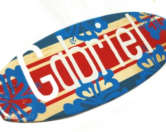 Surfboard name plate Surfboard sign surfboard decor custom