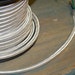 6 Feet: White Cloth Covered 3-Wire Round Cord Vintage Style