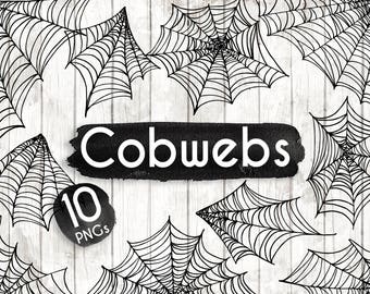 Spider Web Clip Art Spooky Halloween Clip Art Digital Stamps