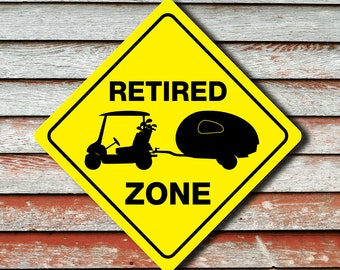 Retired sign | Etsy