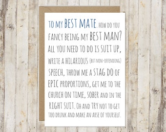 Best man card | Etsy