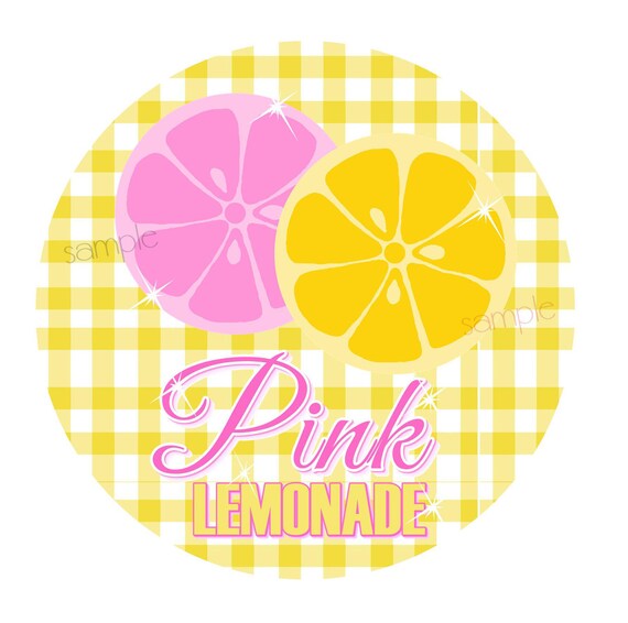 Pink Lemonade Stickers, Pink Lemonade Party, Lemon Stickers, Picnic ...