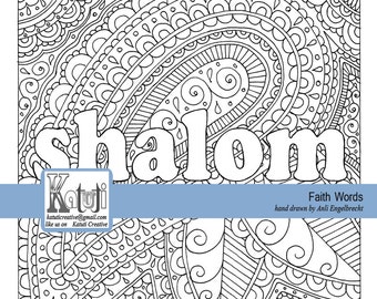 Faith coloring page | Etsy