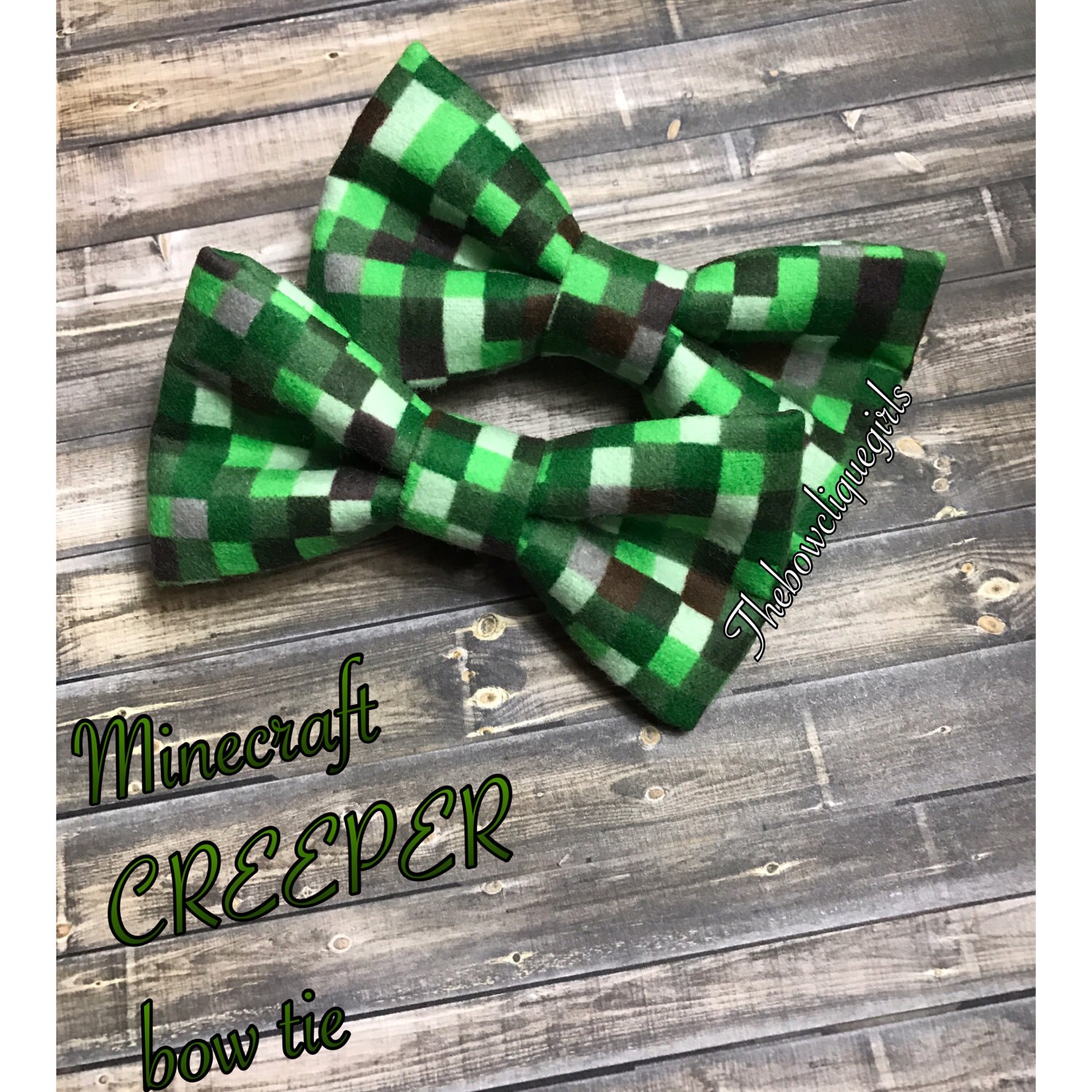 Minecraft inspired bow tie Minecraft pixel bow tieMinecraft