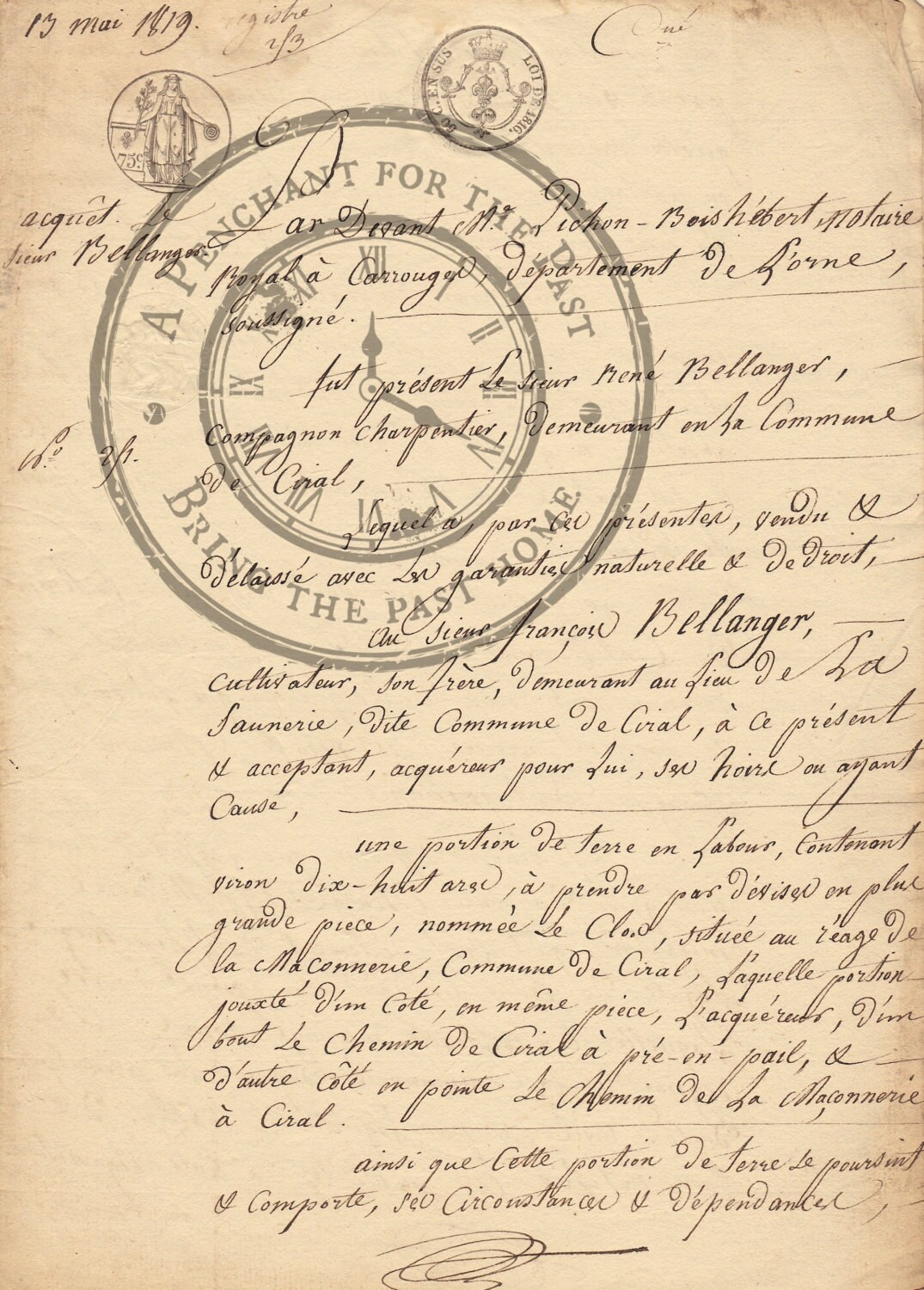 Antique 1800's French Script Vintage Ephemera Junk