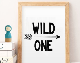 Wild one print | Etsy