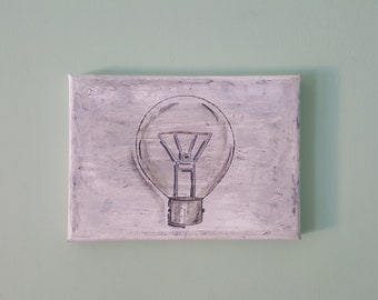 Light bulb art | Etsy
