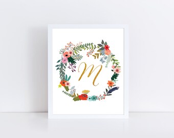 M monogram | Etsy