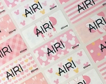 Minnie mouse labels | Etsy