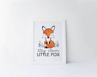 Fox wall art | Etsy