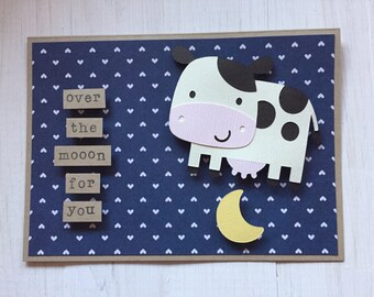 Cow card | Etsy