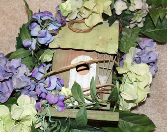 Birdhouse wreath | Etsy