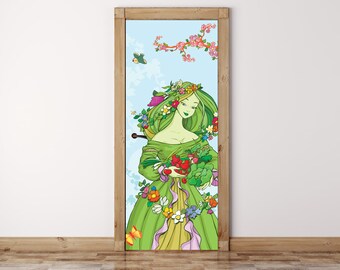 Kids Door Sticker Self Adhesive Vinyl Wallpaper Door Wrap