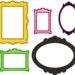 FRAMES machine embroidery applique designs set of 5 single