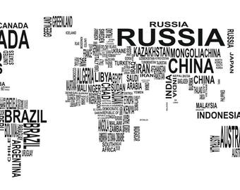 World map dxf | Etsy