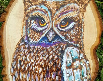 Owl wood burning | Etsy
