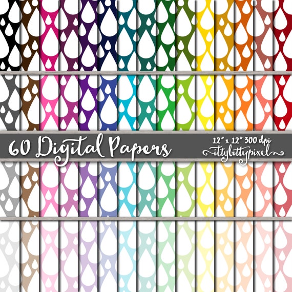 Raindrop Scrapbook Paper Rain Drop Scrapbooking Paper Rain