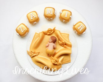 Cross cake topper Christening cake topper edible fondant