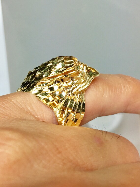 14k Gold Men American Eagle ring Men Gold Eagle Ring Men